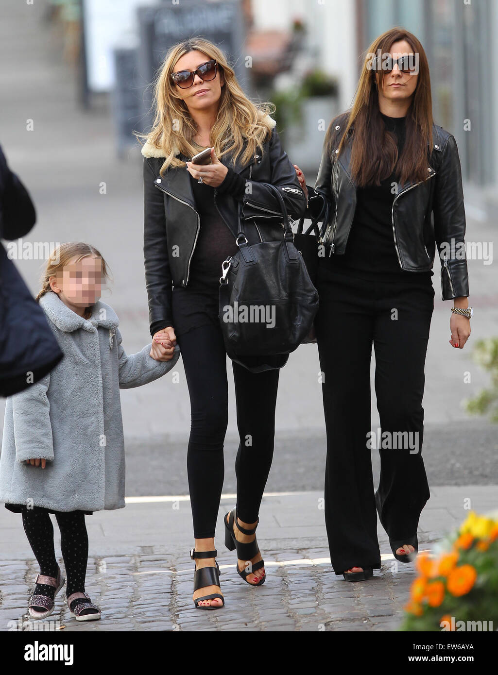Pregnant Abbey Clancy and her daughter Sophia out with a friend in ...