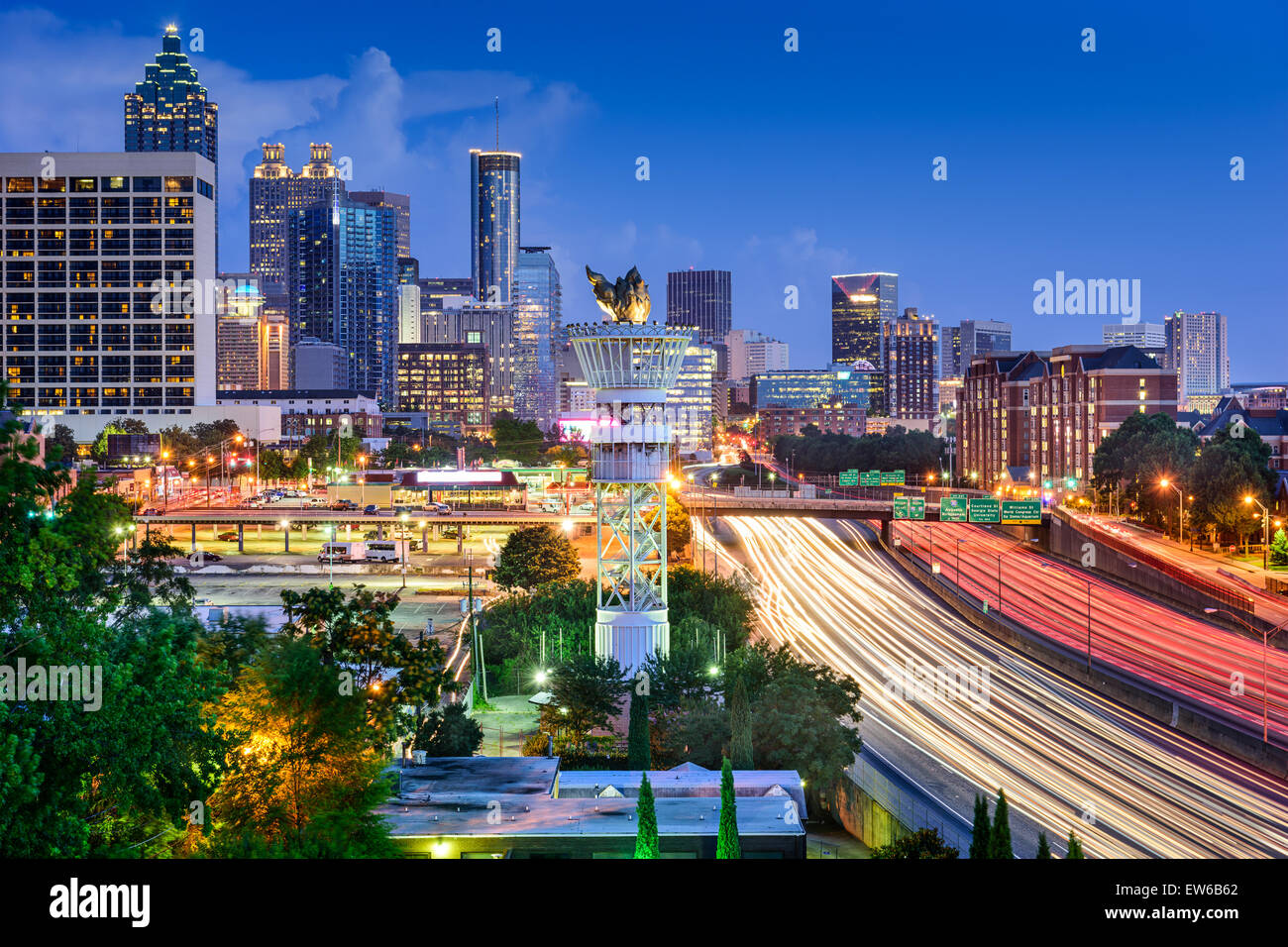 Atlanta Georgia Usa City Skyline Stock Photos & Atlanta Georgia Usa ...