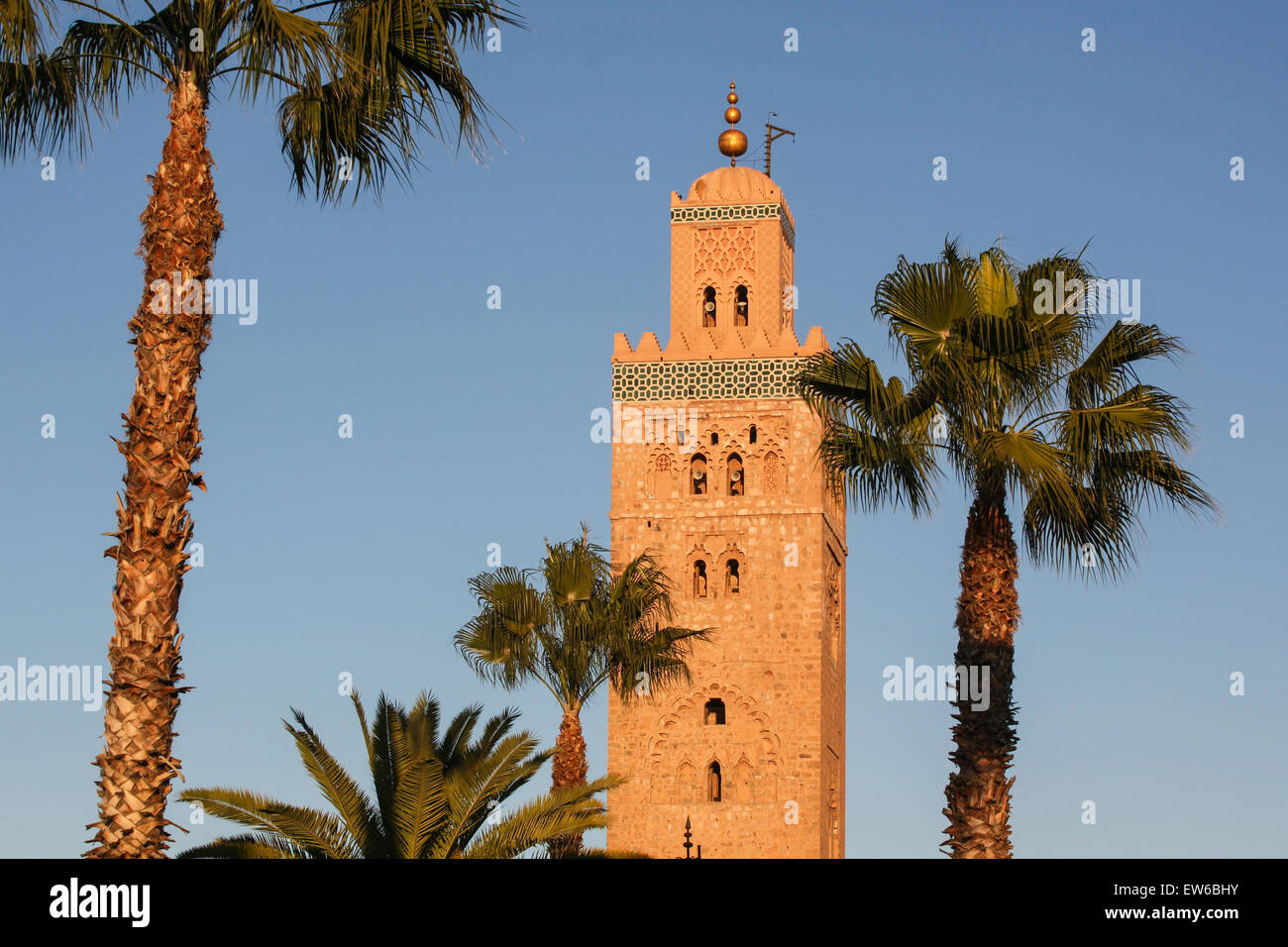 Koutoubia mosque minaret of the largest mosque in marrakesh marrakech hi-res stock photography ...