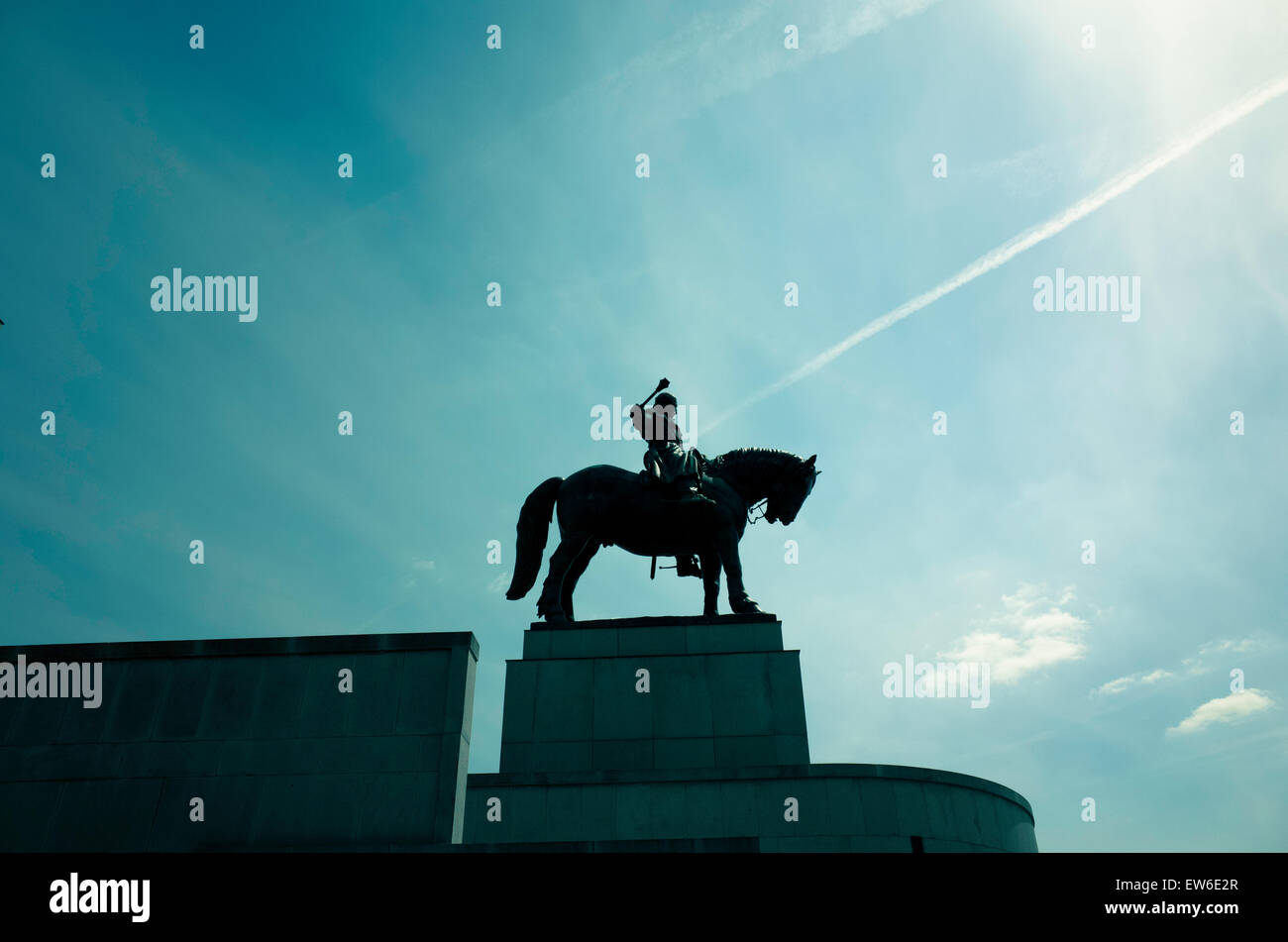 National memorial on the Vitkov hill, Jan Zizka equestrial monument ...