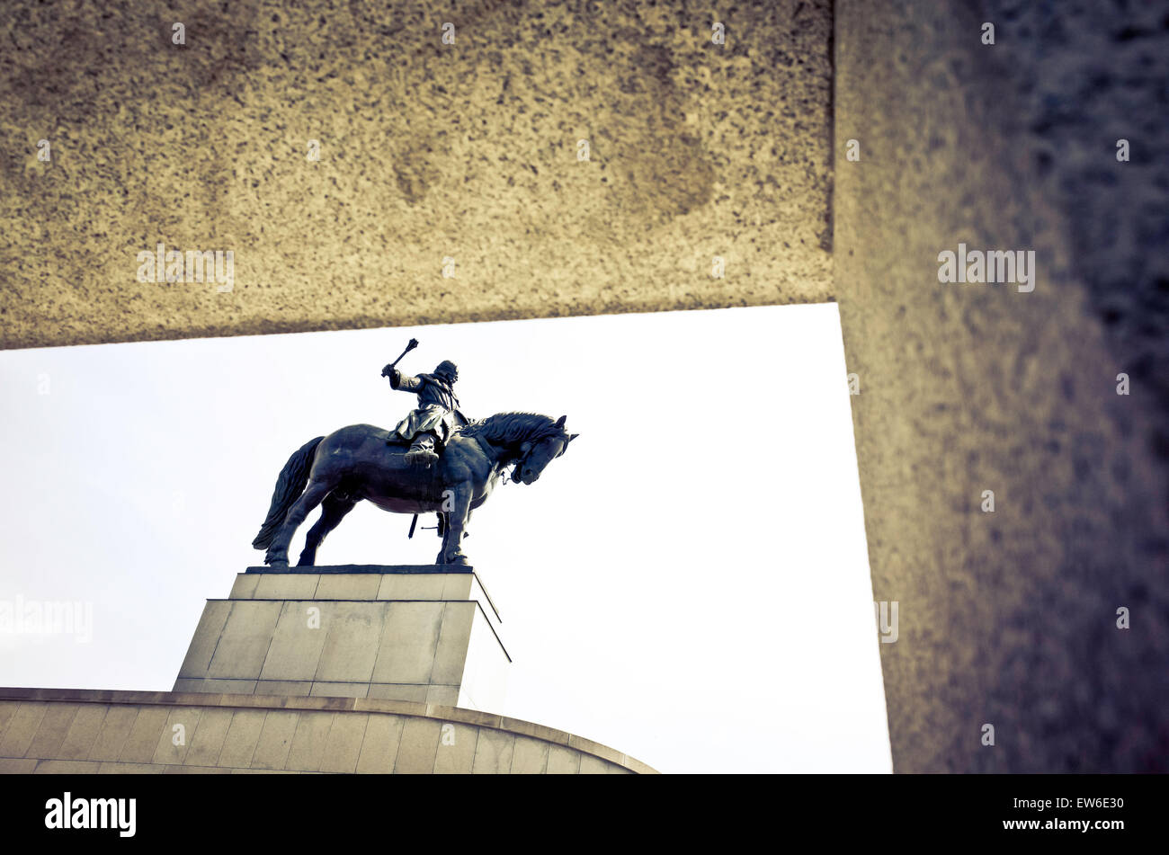 National memorial on the Vitkov hill, Jan Zizka equestrial monument ...
