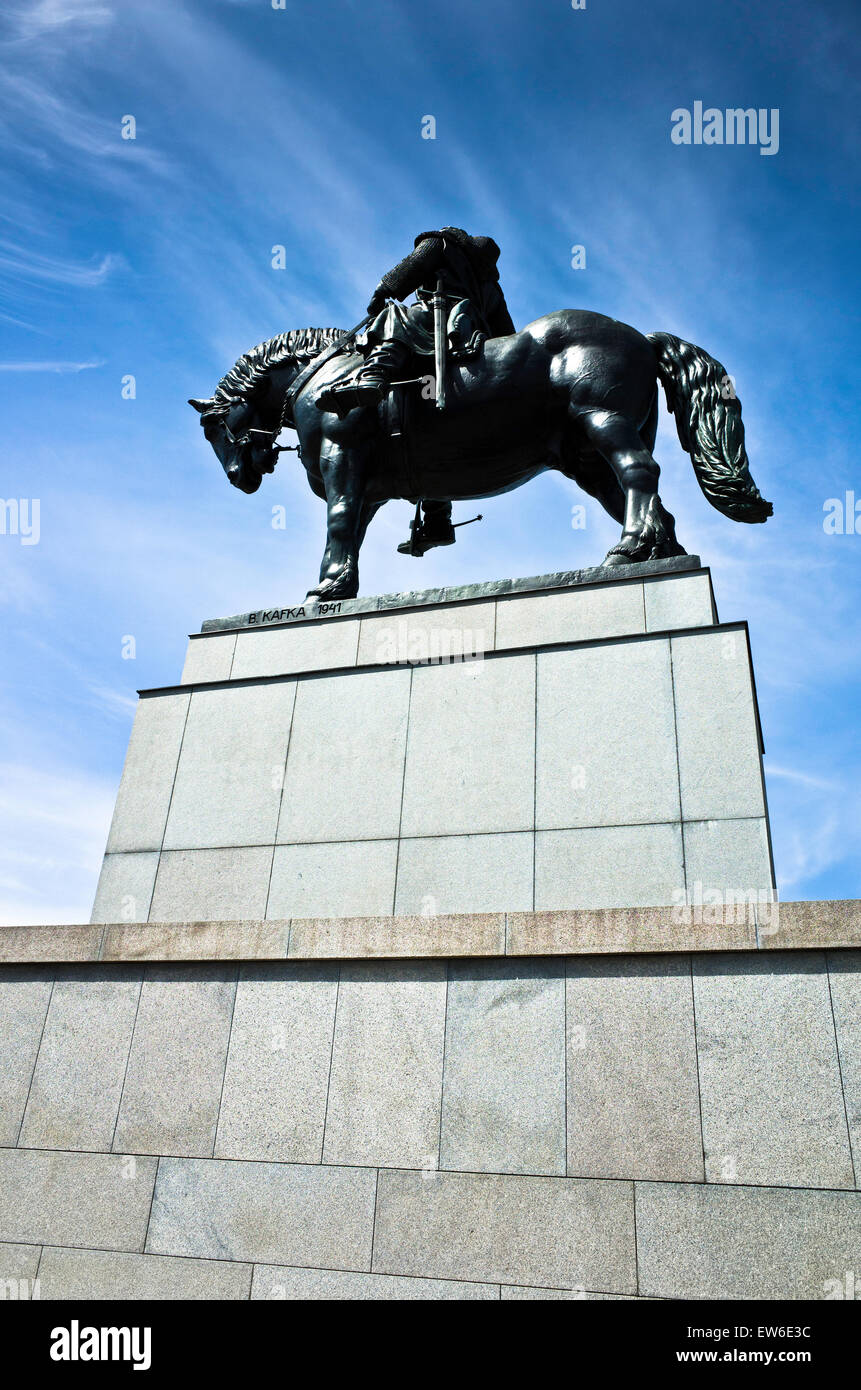 National memorial on the Vitkov hill, Jan Zizka equestrial monument ...