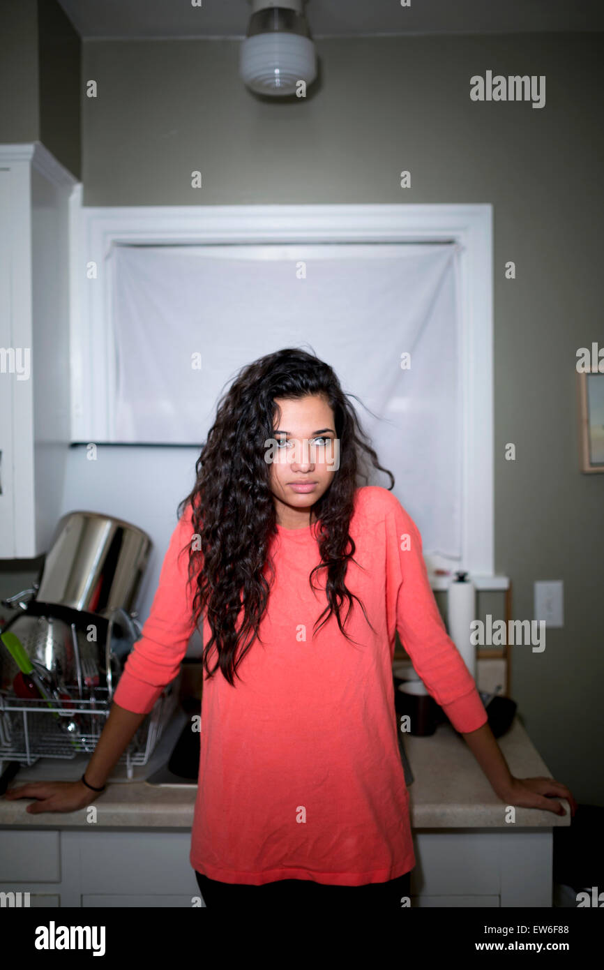 Woman stands in home hi-res stock photography and images - Alamy