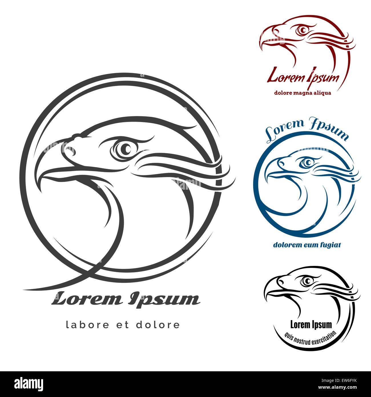 Falcon icon black monochrome Stock Vector Images - Alamy