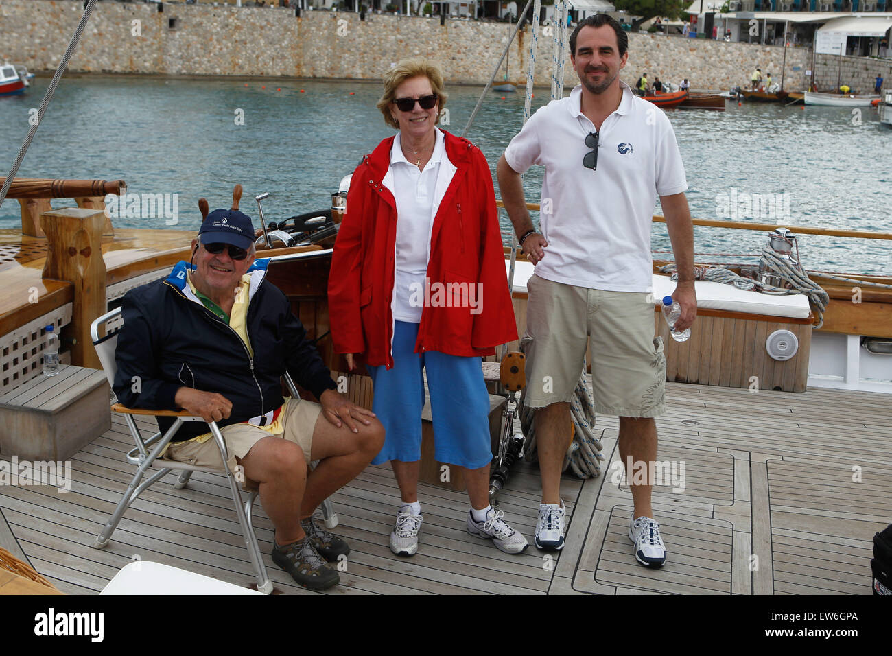 Spetses Island, GREECE. 18th June, 2015. King Constantine of Greece ...