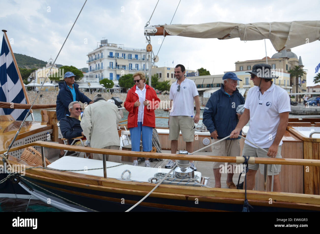 Spetses Island, GREECE. 18th June, 2015. King Constantine of Greece ...