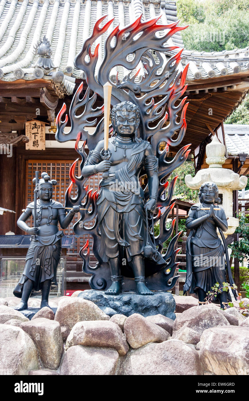 Japan, Onomichi, Saikokuji temple. Statue of the Japanese Buddhist ...
