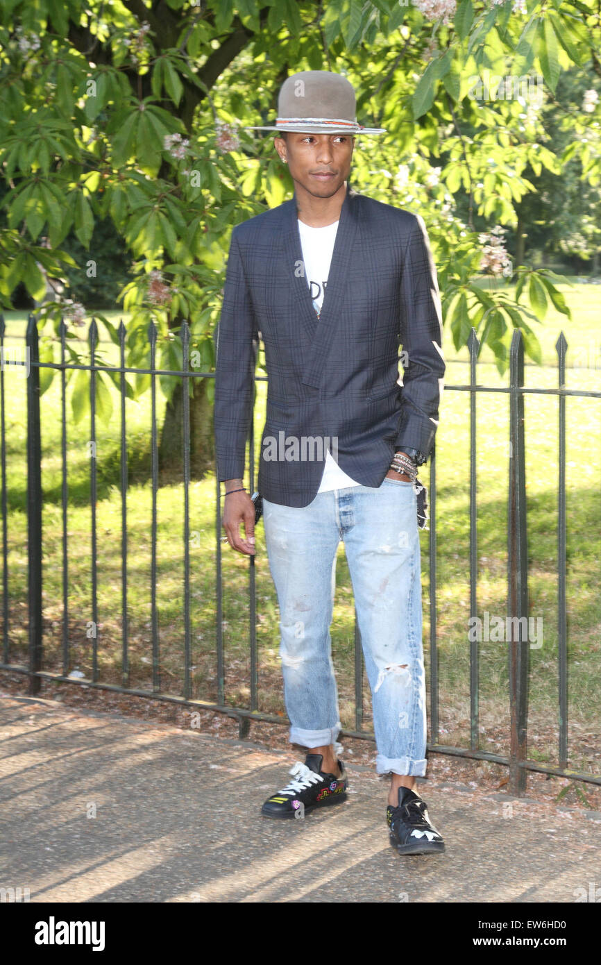 London. UK. Pharrell Williams at the Serpentine Gallery Summer Party at ...