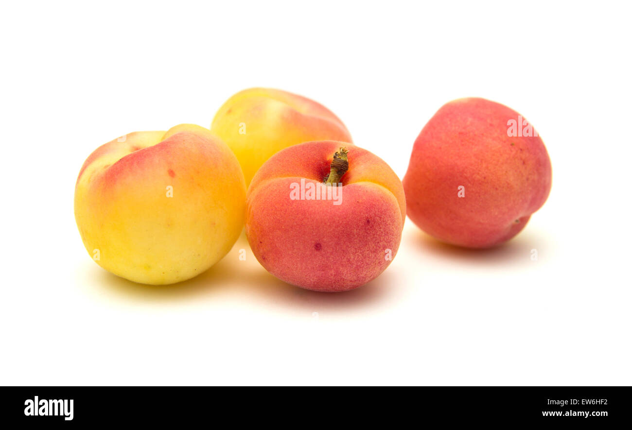 small ripe apricots isolated on white background Stock Photo - Alamy