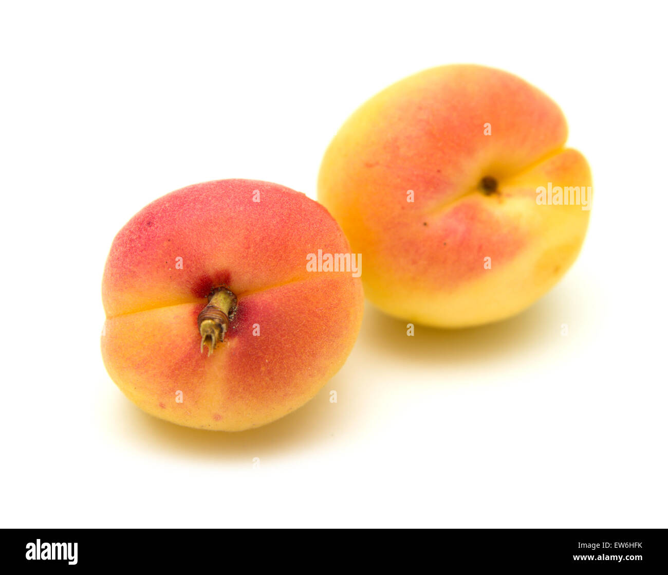 small ripe apricots isolated on white background Stock Photo - Alamy