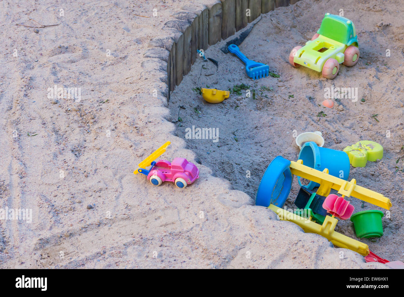 Toys in a Sandbox Stock Photo - Alamy