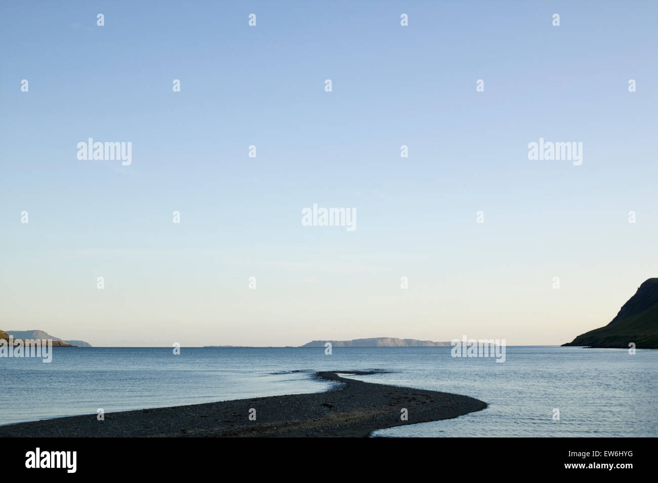 A sandbar near Cullin Hill on the Isle of Skye, Scotland Stock Photo ...