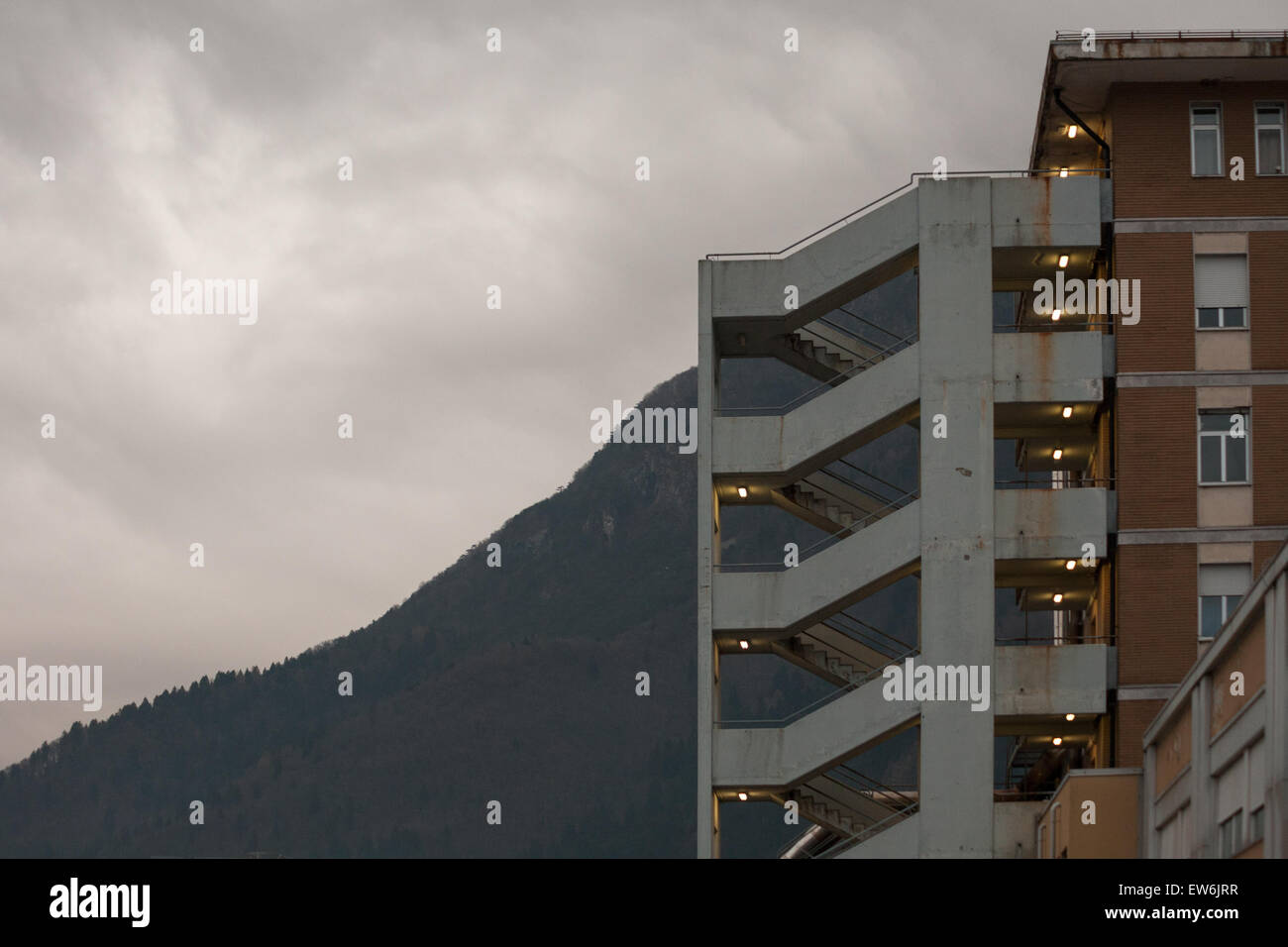Stairs of a skyscraper Stock Photo - Alamy