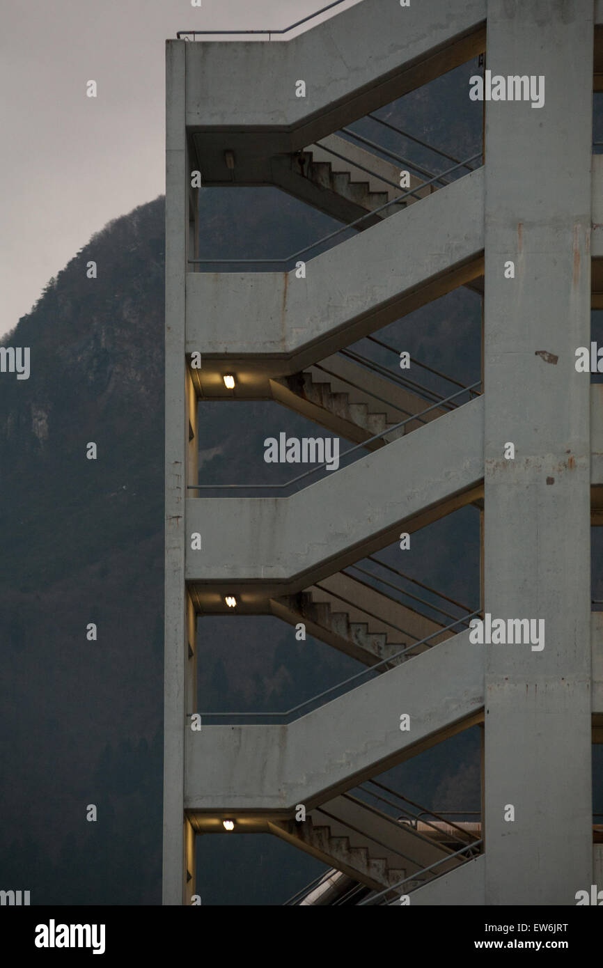 Stairs of a skyscraper Stock Photo - Alamy
