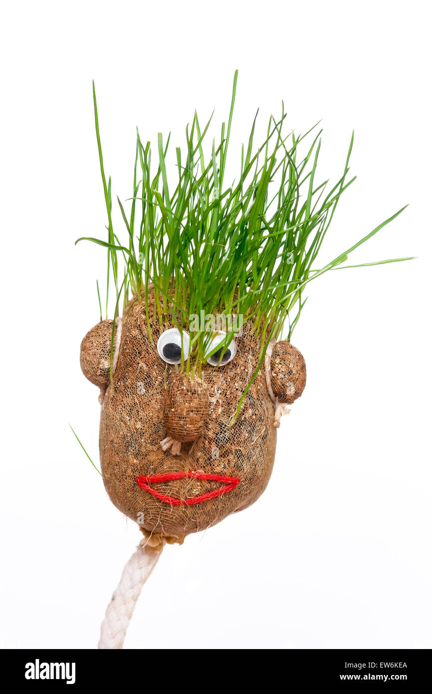 spring toy - grass man Stock Photo - Alamy