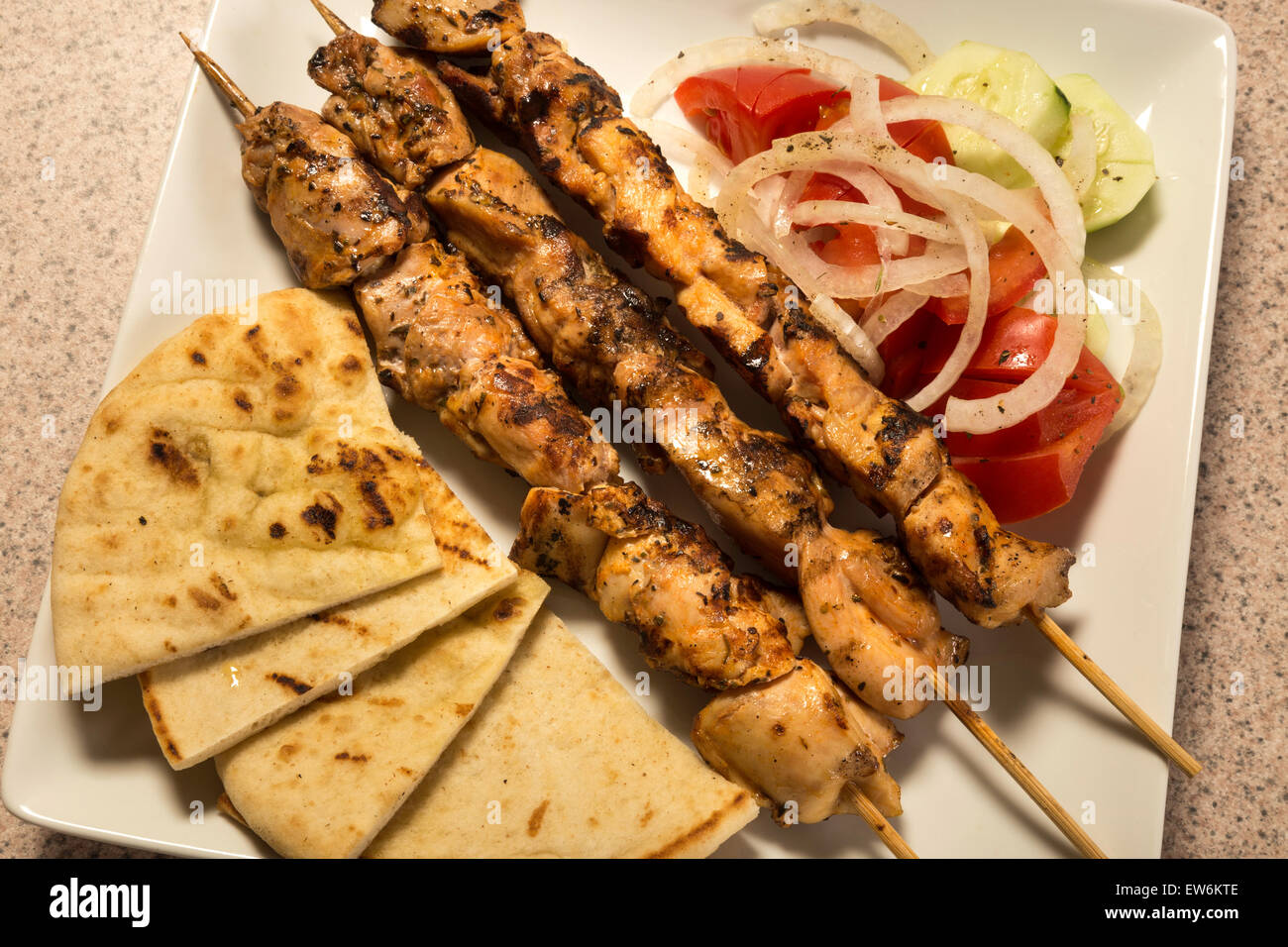 Plate of Greek Food Still Life Stock Photo - Alamy