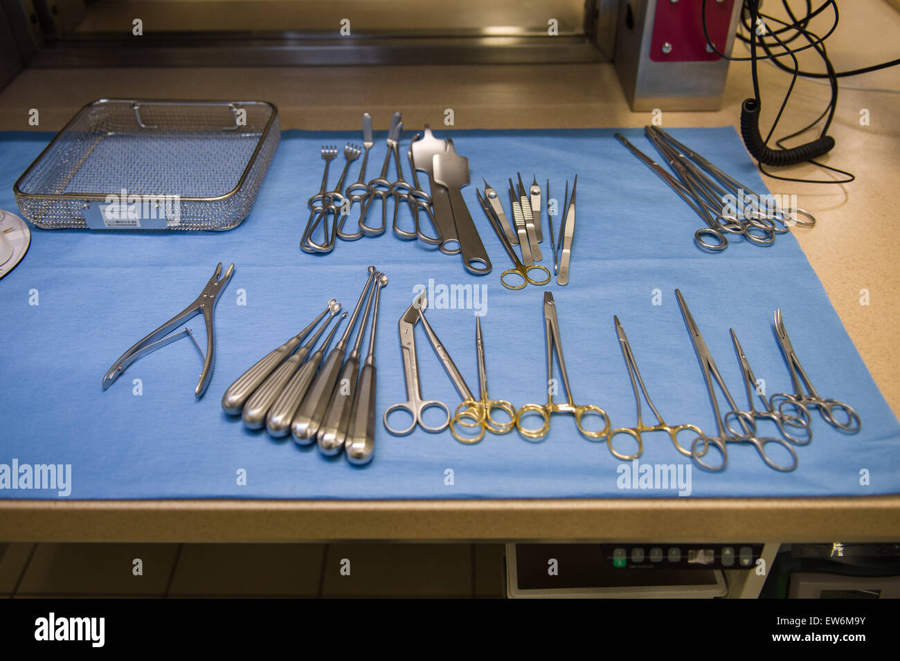 Sterile surgical instruments laid out hi-res stock photography and ...