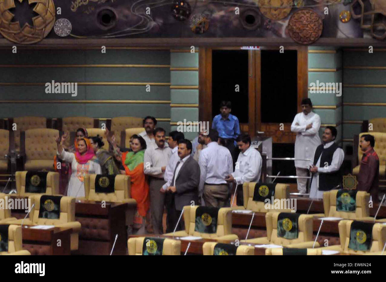 MQM members of Provincial Assembly are walking out while boycotting ...