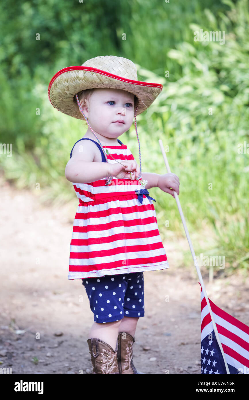 Toddlers having fun in the park for July Fourth Stock Photo - Alamy