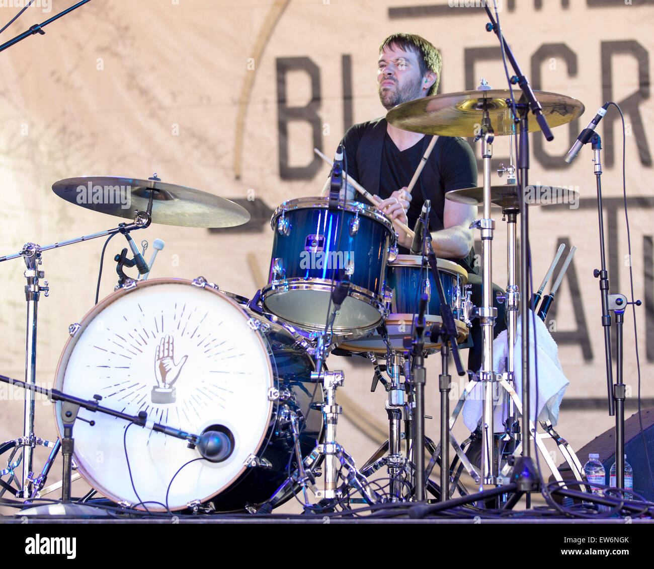 Manchester, Tennessee, USA. 14th June, 2015. Drummer DAVID JAMISON of ...