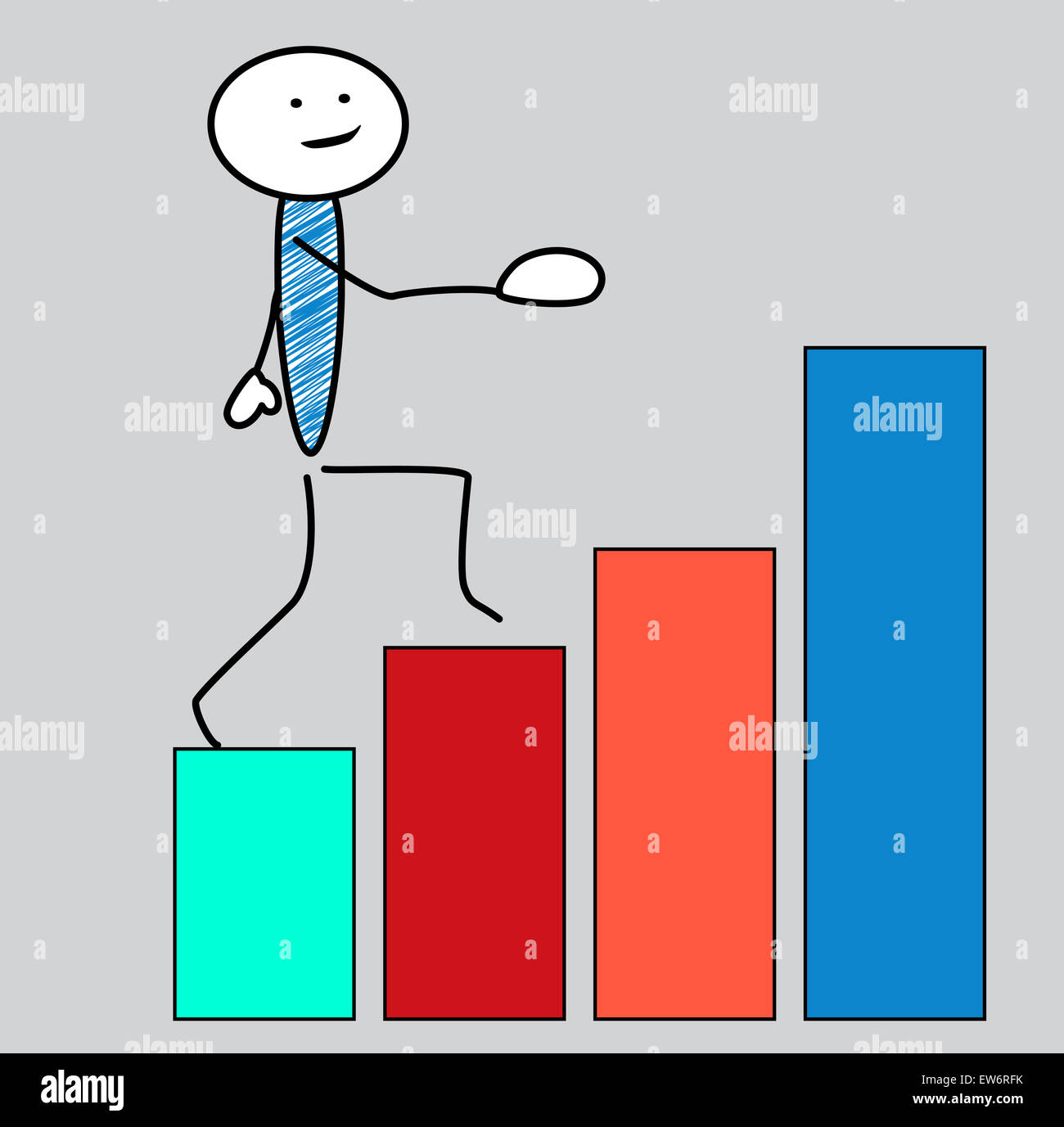 Climbing steps graph hi-res stock photography and images - Alamy