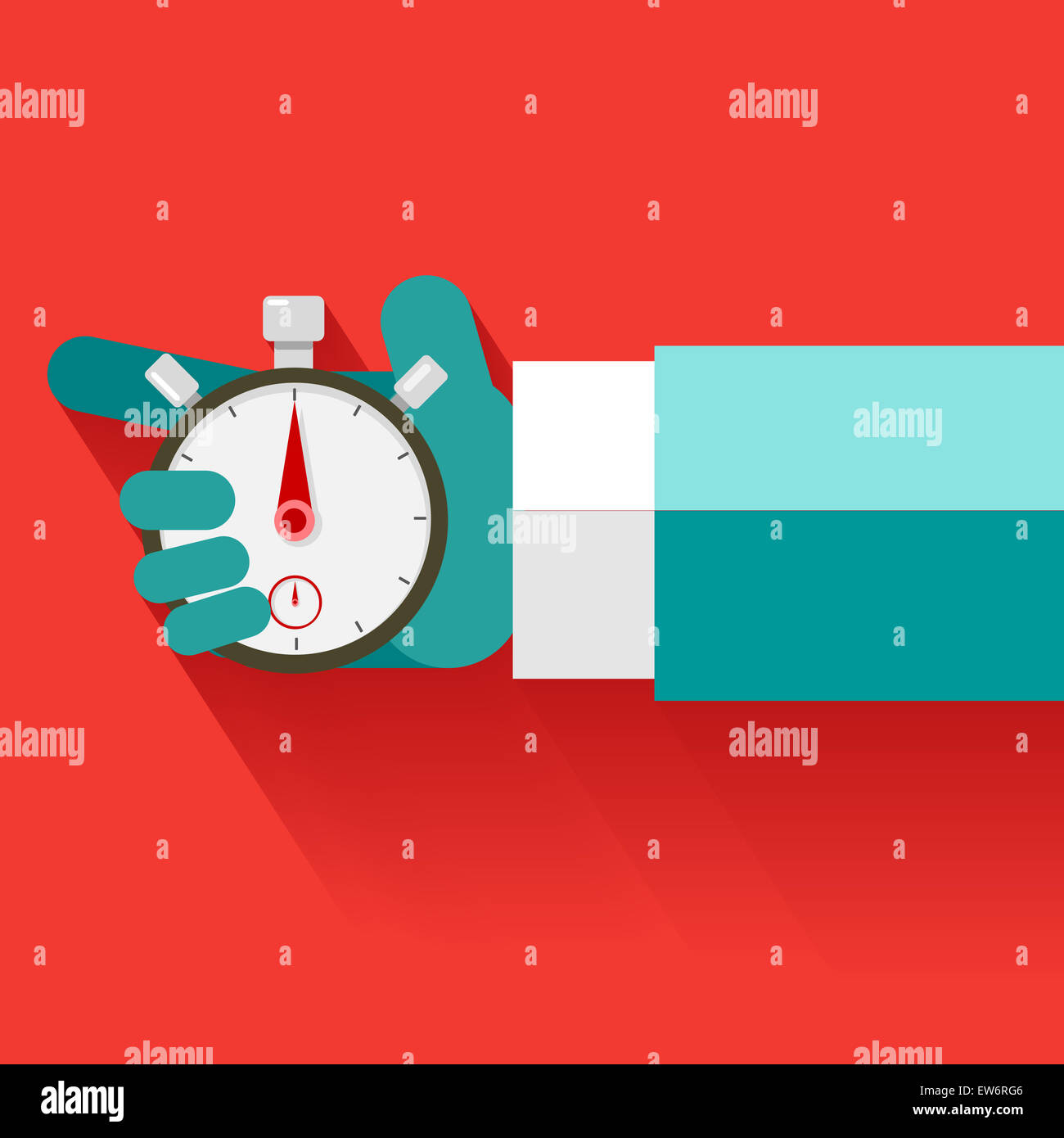 Hand holding stopwatch measuring time Stock Photo - Alamy