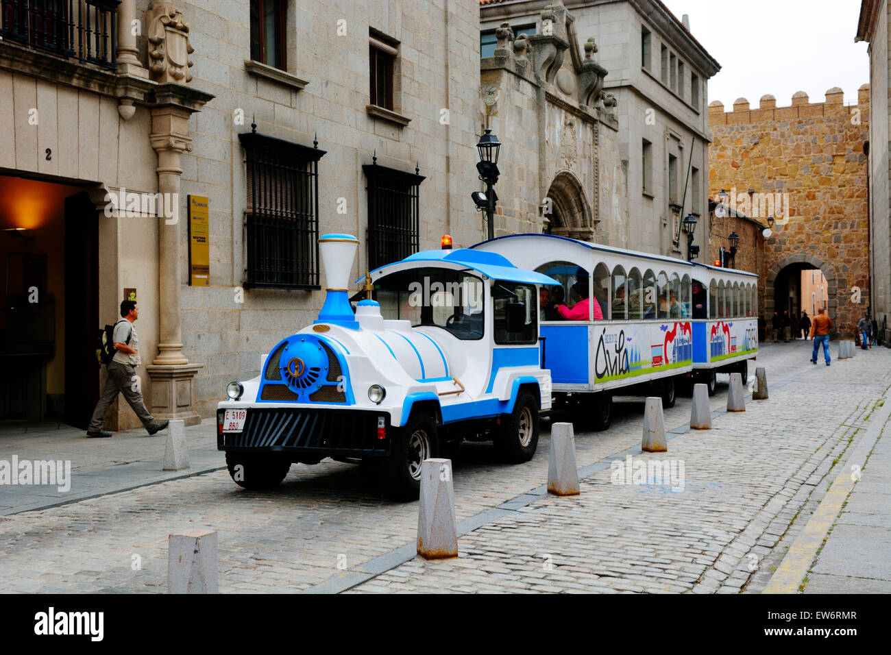 Small tourist sightseeing train, Avila, Spain Stock Photo - Alamy
