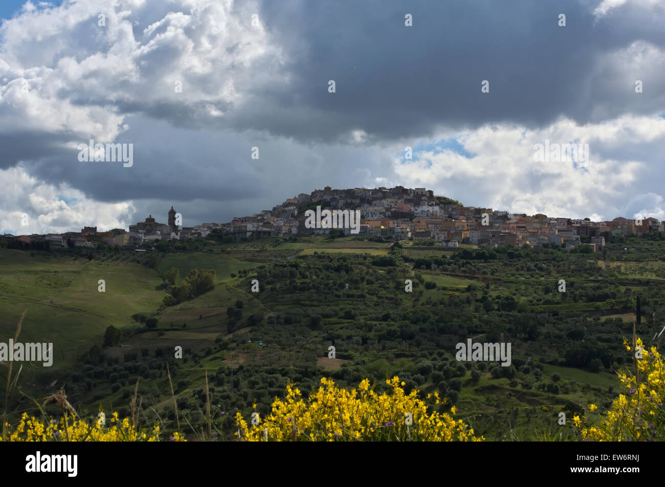 a view of the town of Pomarico in Basilicata (italy Stock Photo - Alamy
