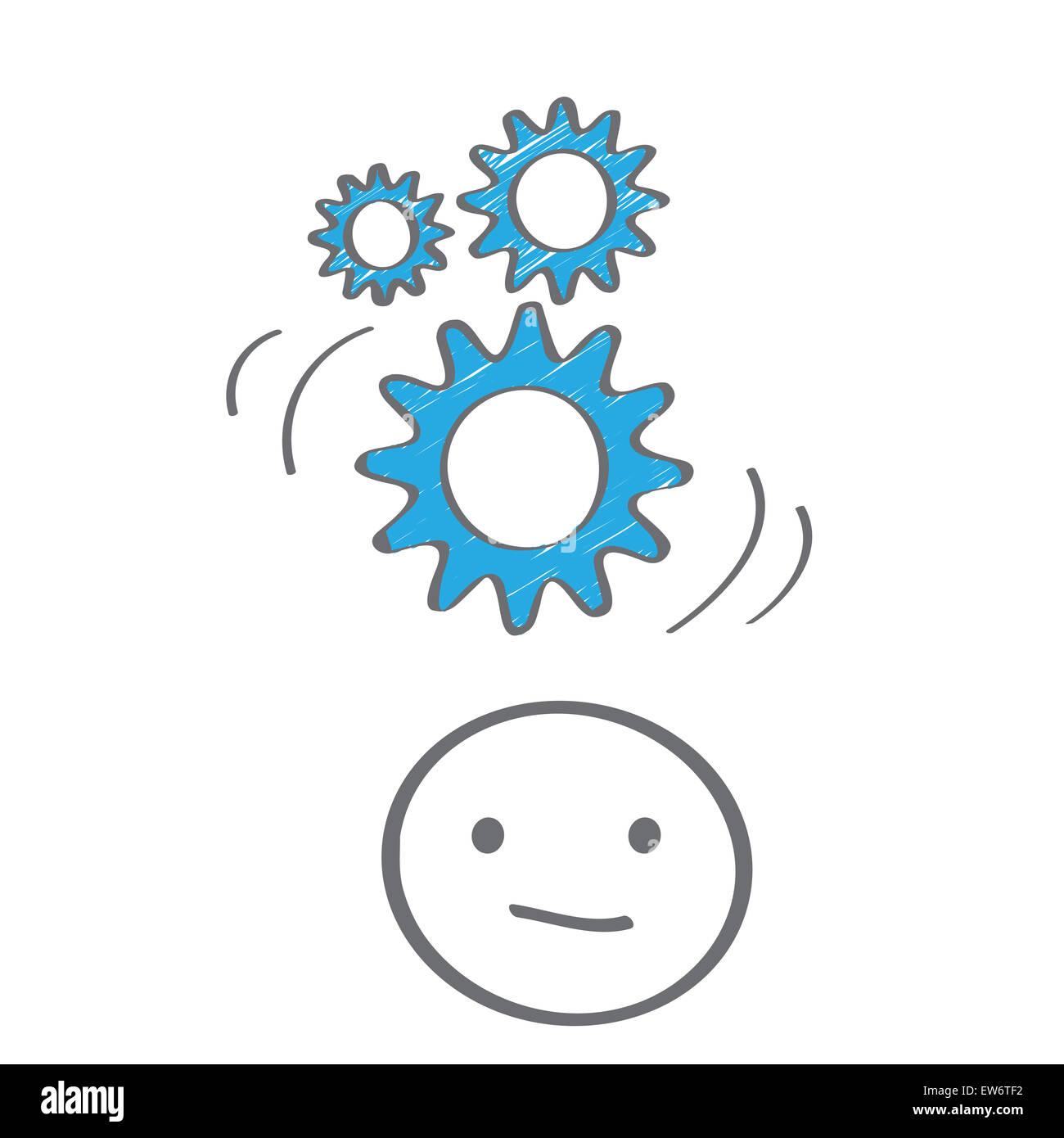 Turning gears think Stock Photo - Alamy