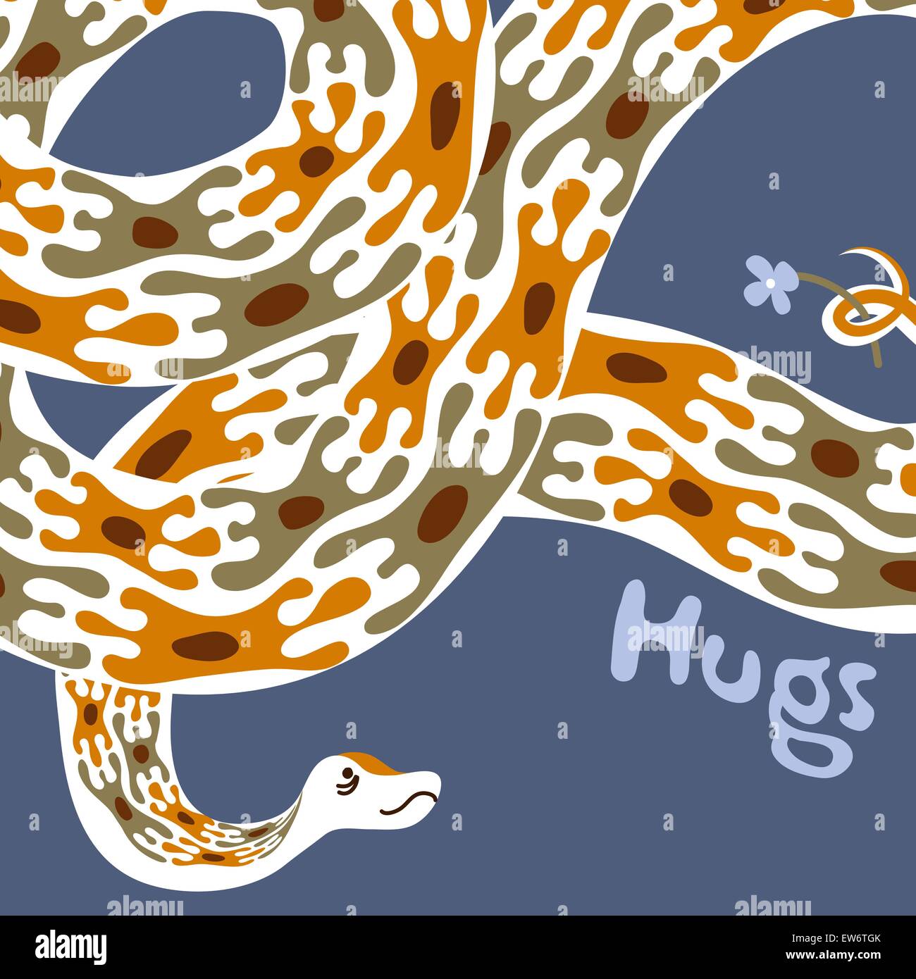 Greeting card design template. Hand-drawn cute animal character ...