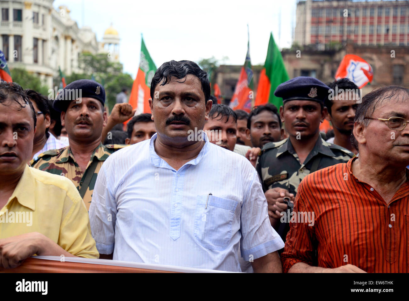 State President Rahul Sinha led the BJP rally from college square ...