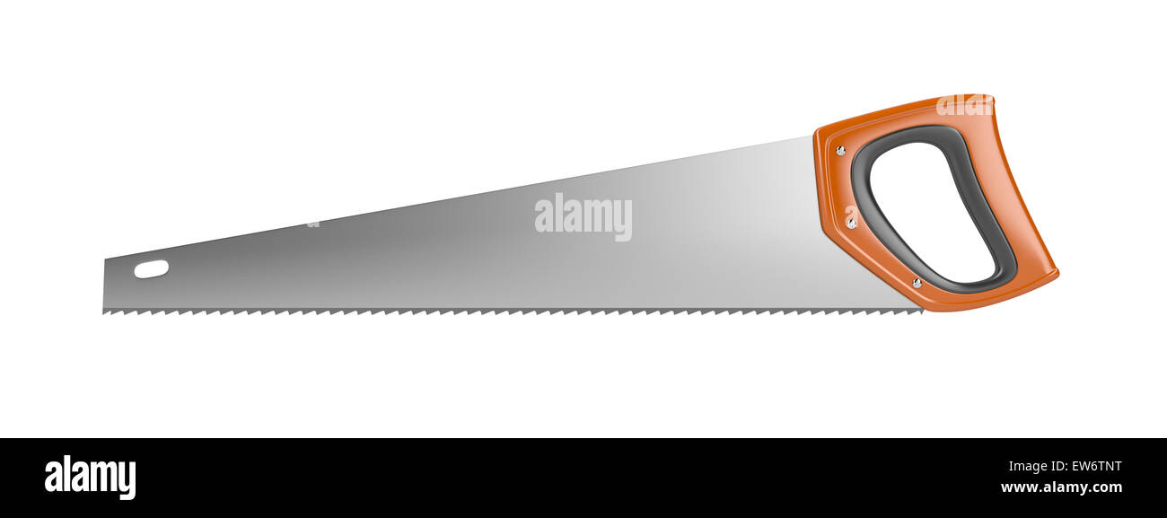 Hand saw isolated on white background Stock Photo - Alamy