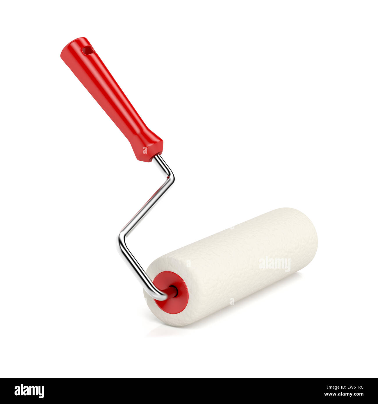 Paint roller on white background Stock Photo - Alamy