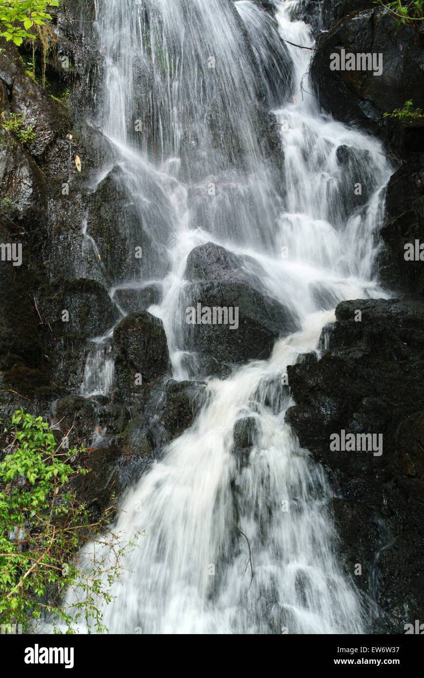 Waterfall Dunvegan Castle Isle of Skye Scotland UK Europe Stock Photo ...