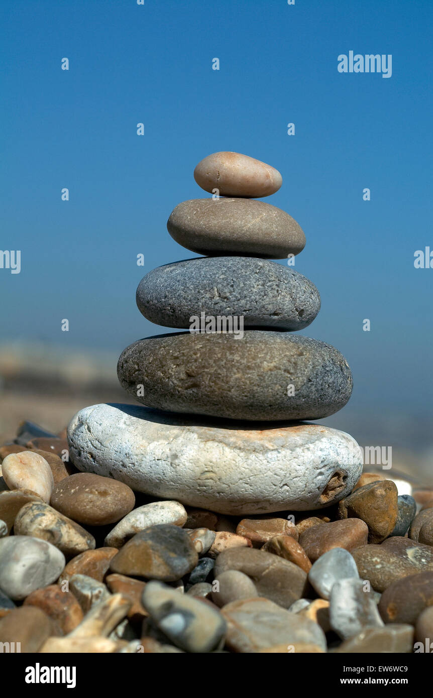 Pile of stones at the beach Stock Photo - Alamy