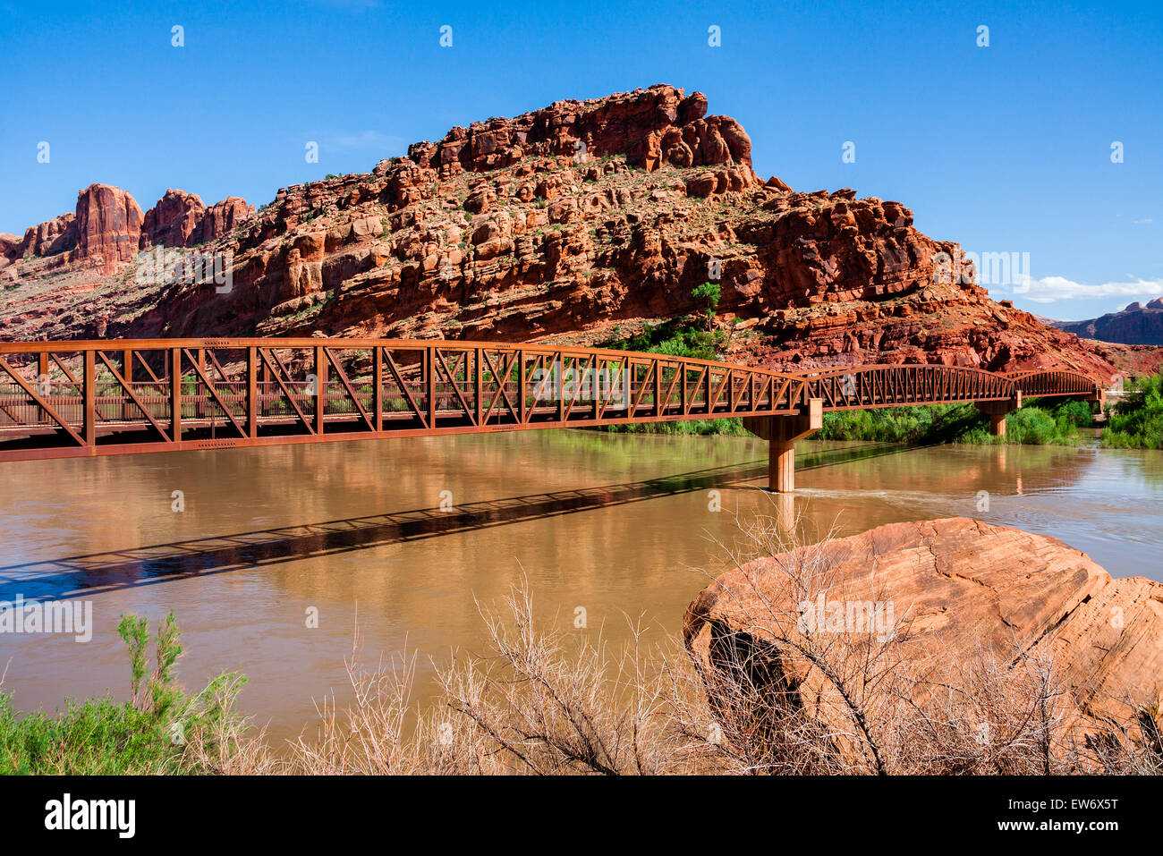 The Colorado Riverway Bridge in Moab, Utah Stock Photo - Alamy