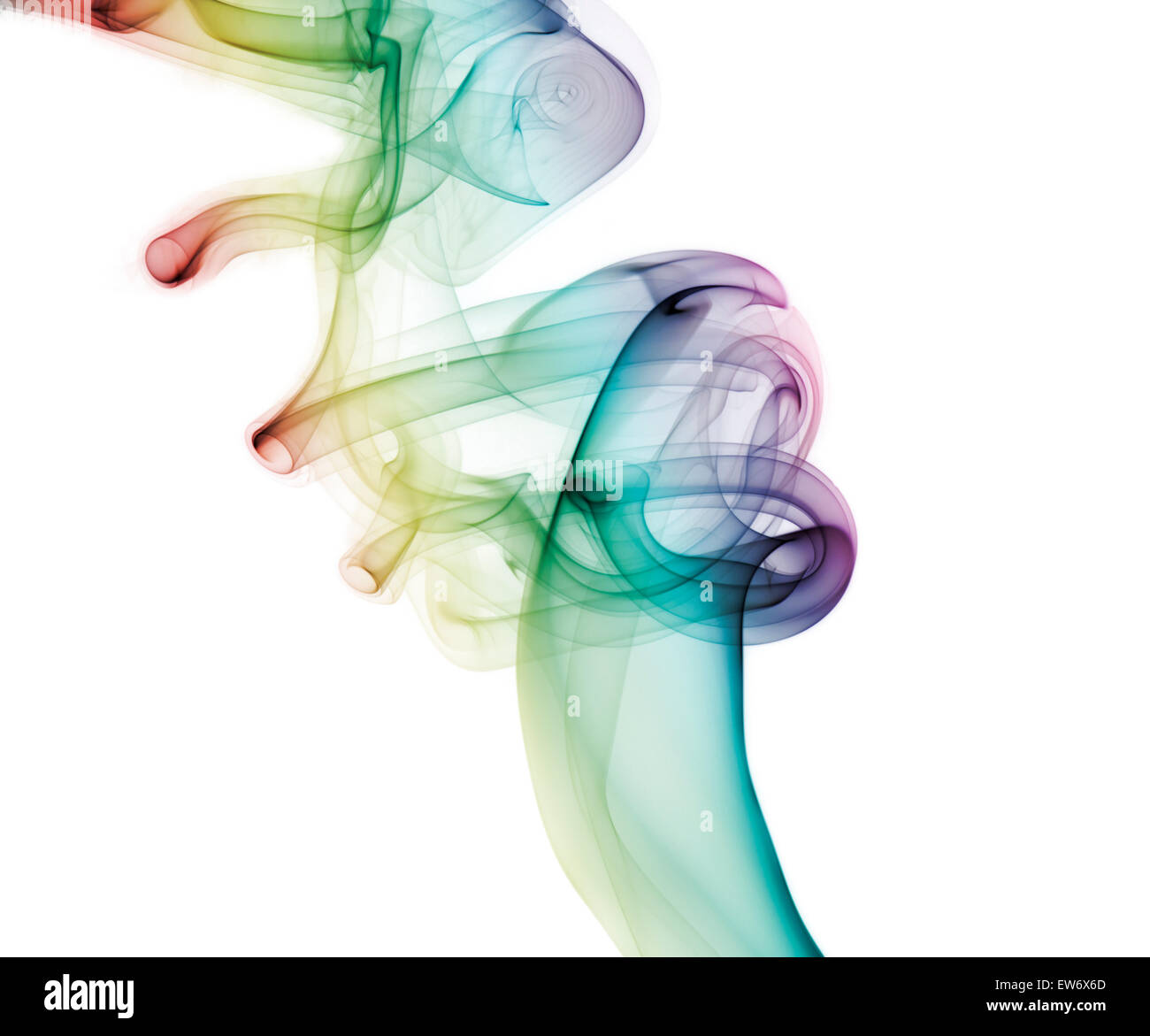 Multicoloured fume of a incense stick Stock Photo - Alamy