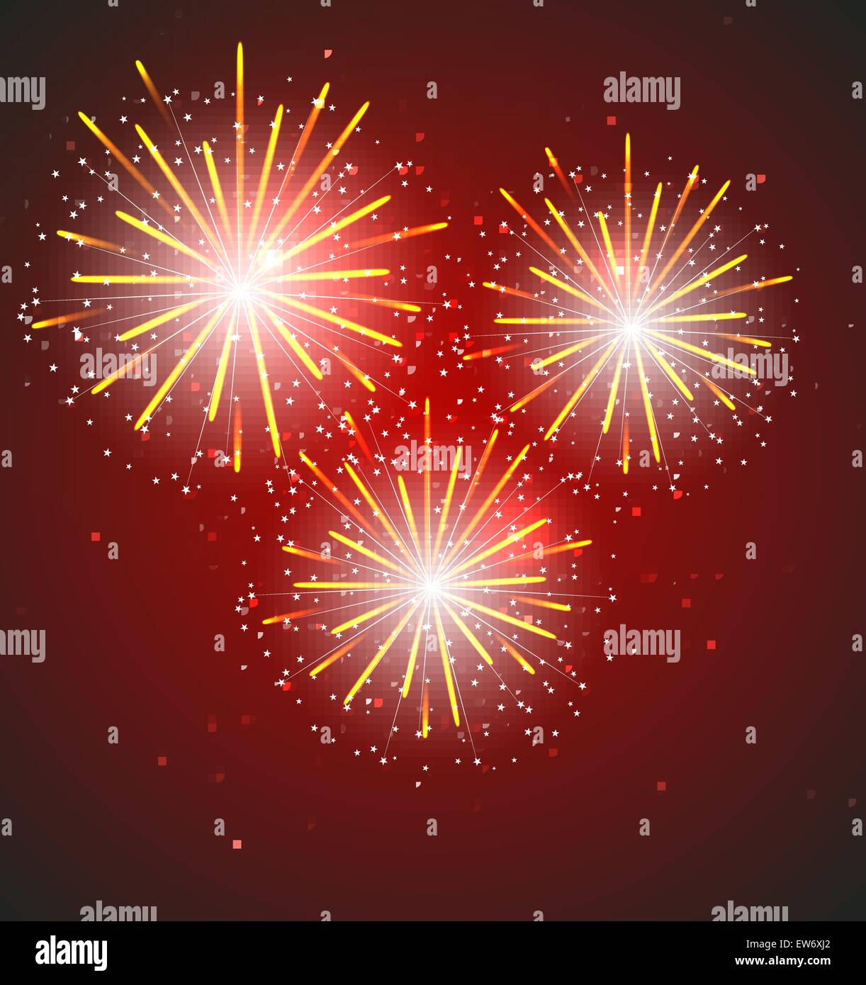 Glossy Fireworks Background Vector Illustration Stock Vector Image ...