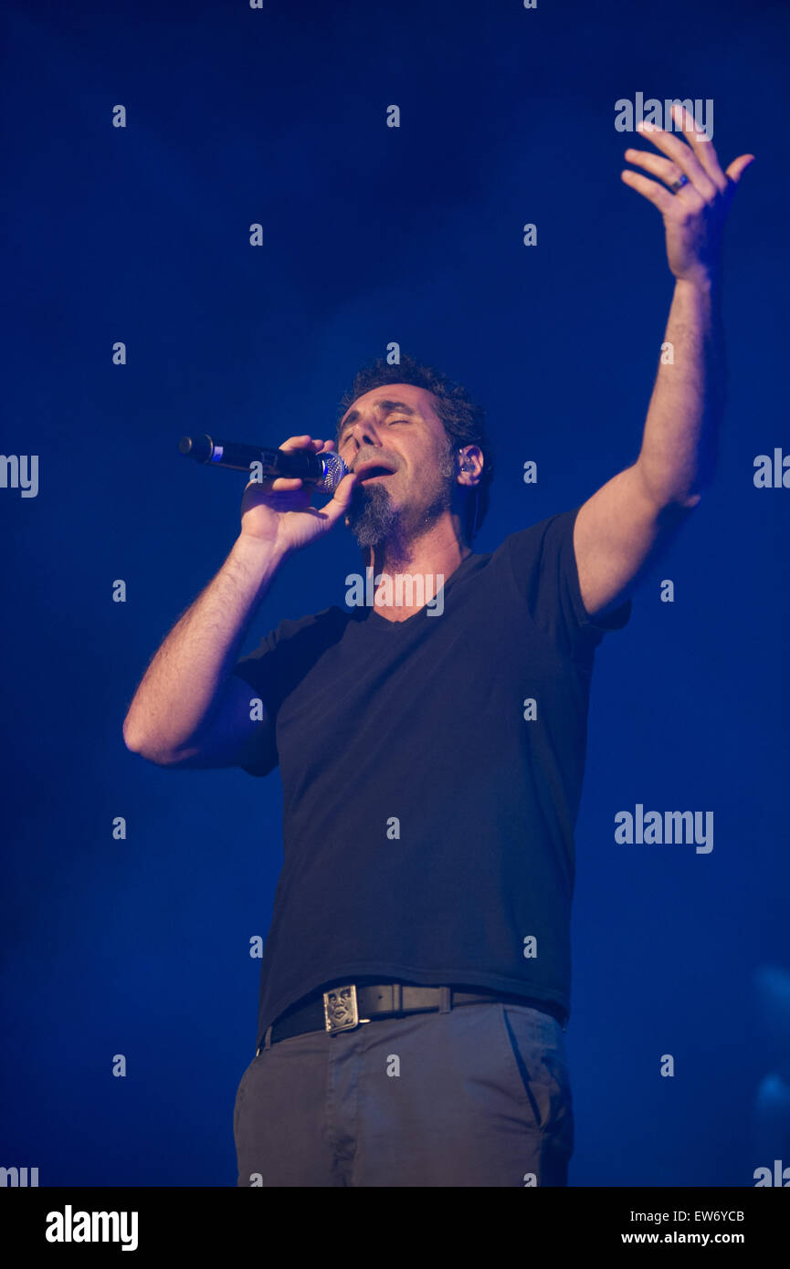 American hard rock band System of a Down (SOAD) perform at the Ziggo ...