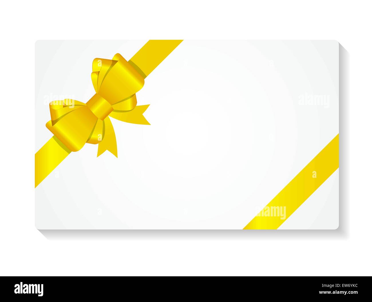 Gift Card with Bow and Ribbon Vector Illustration Stock Vector Image ...