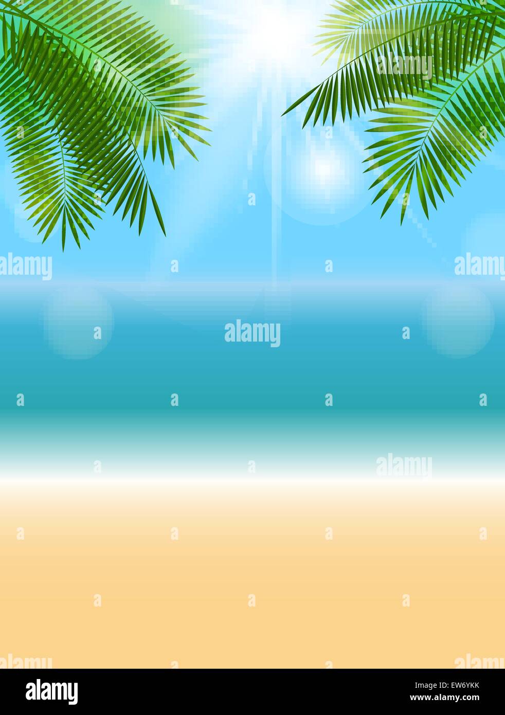 Summer Sunny Natural Background Vector Illustration Stock Vector Image ...