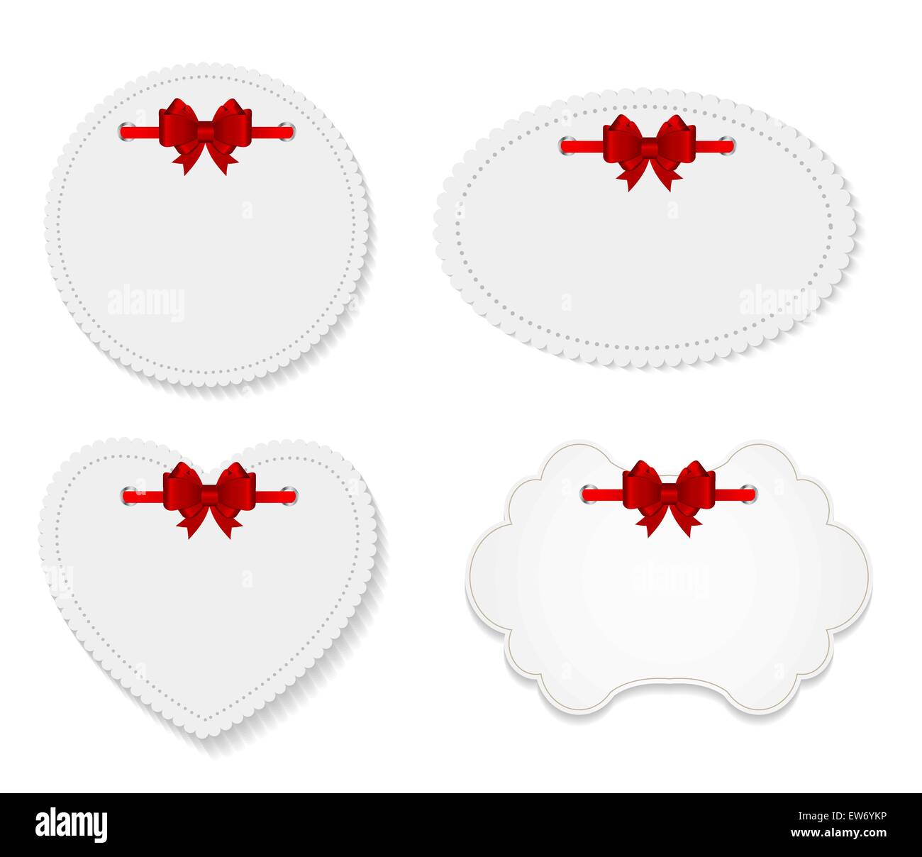 Design Retro Label, Frame, with Bow Vector Illustration Stock Vector ...