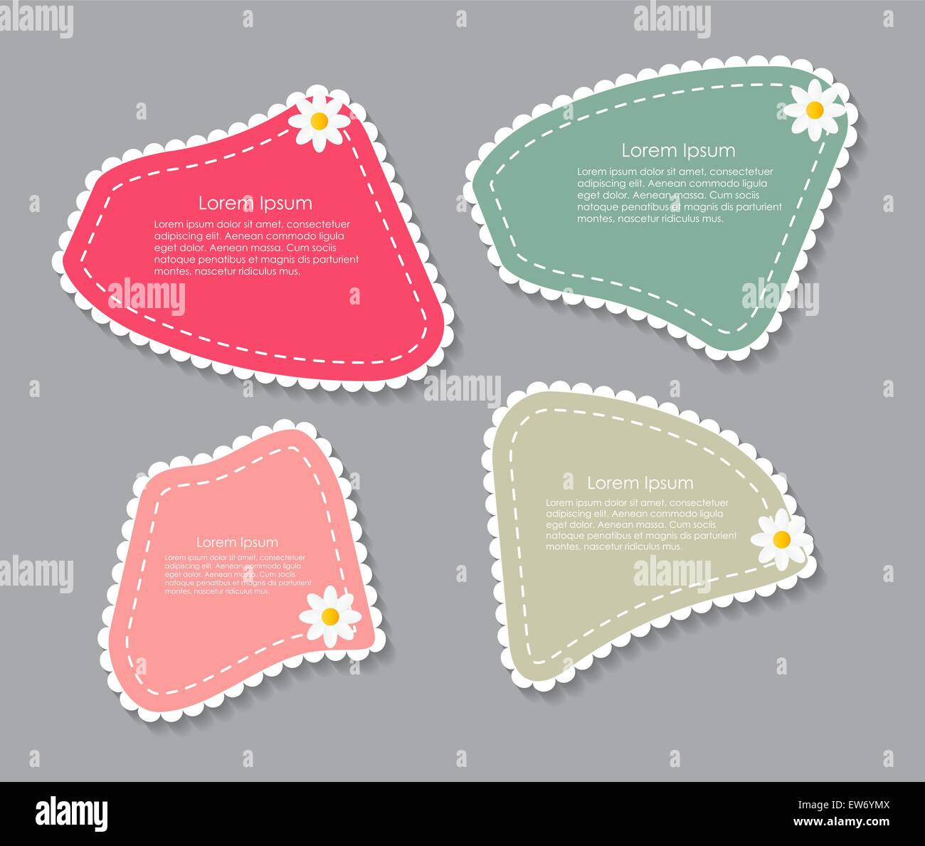 Beautiful Labels with Flower Vector Illustration Stock Vector Image ...