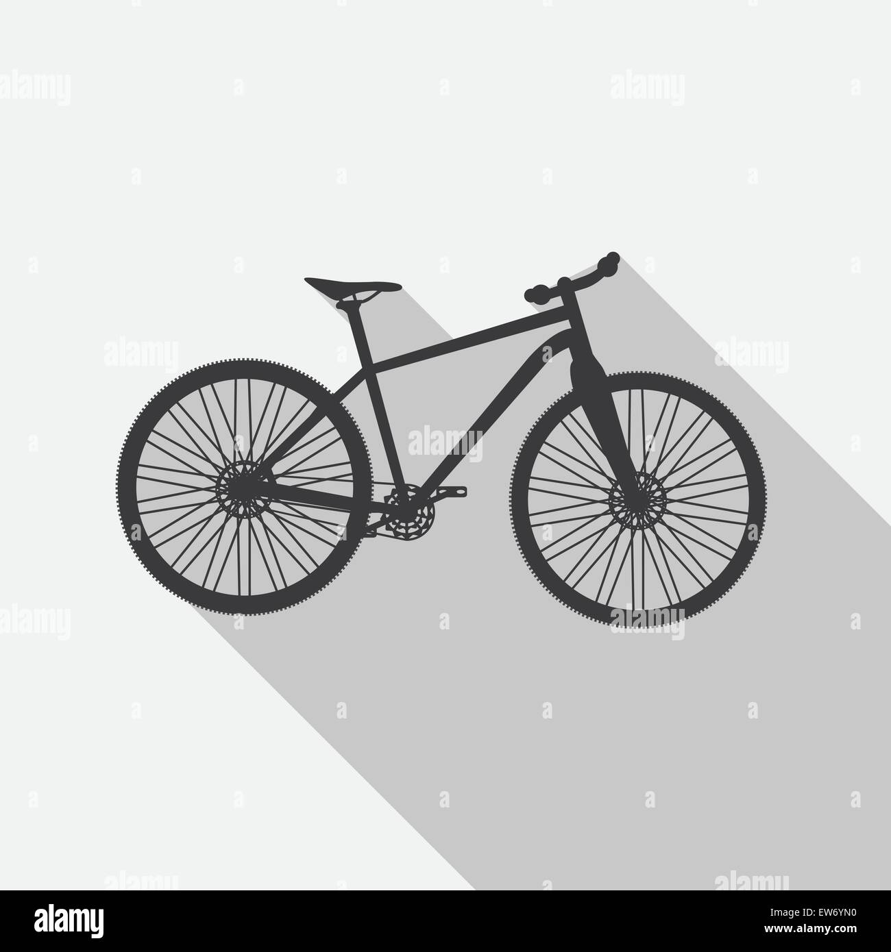 Bicycle Icon wih Long Shadow. Vector Illustrator Stock Vector Image ...