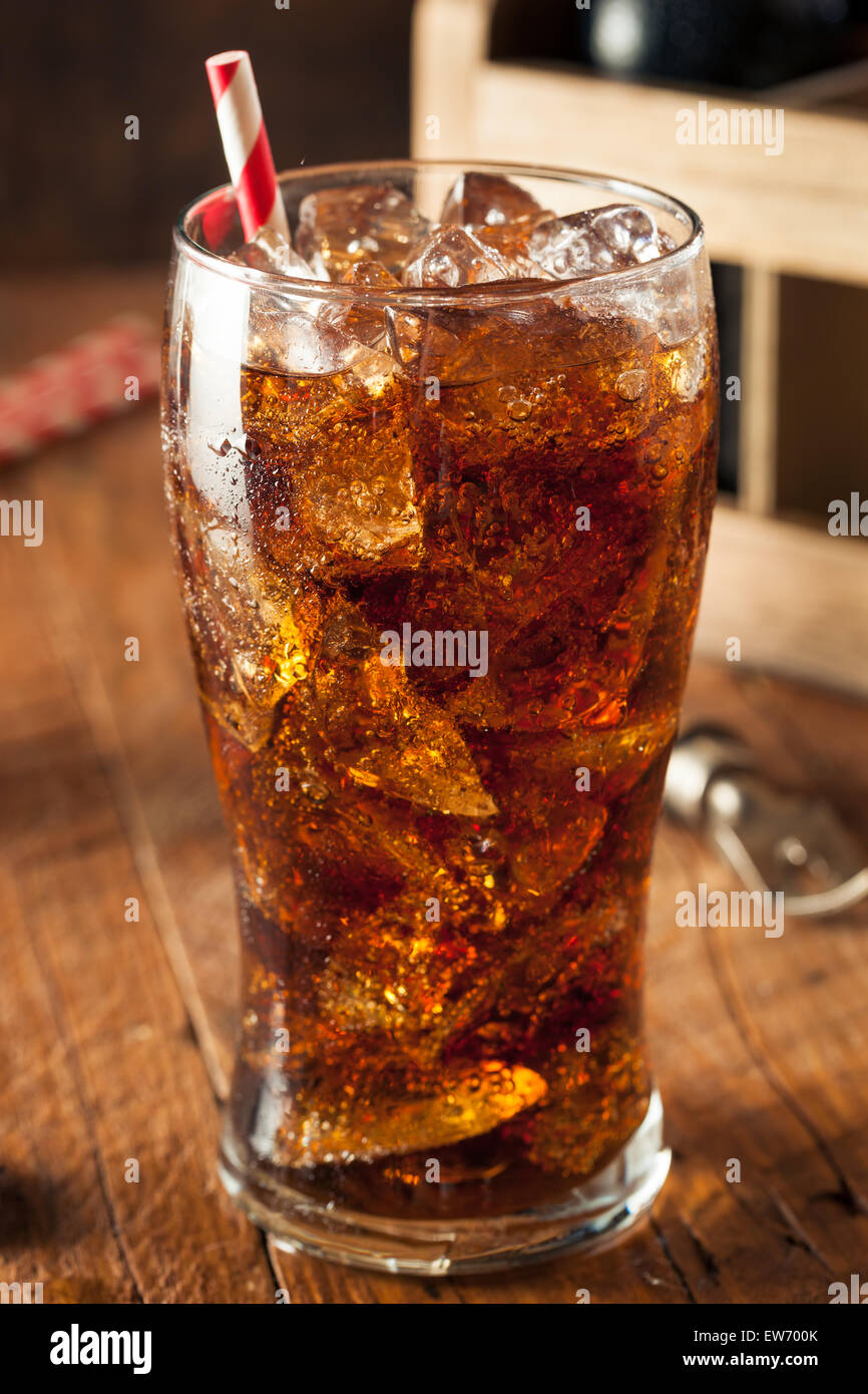 Refreshing Bubbly Soda Pop with Ice Cubes Stock Photo - Alamy
