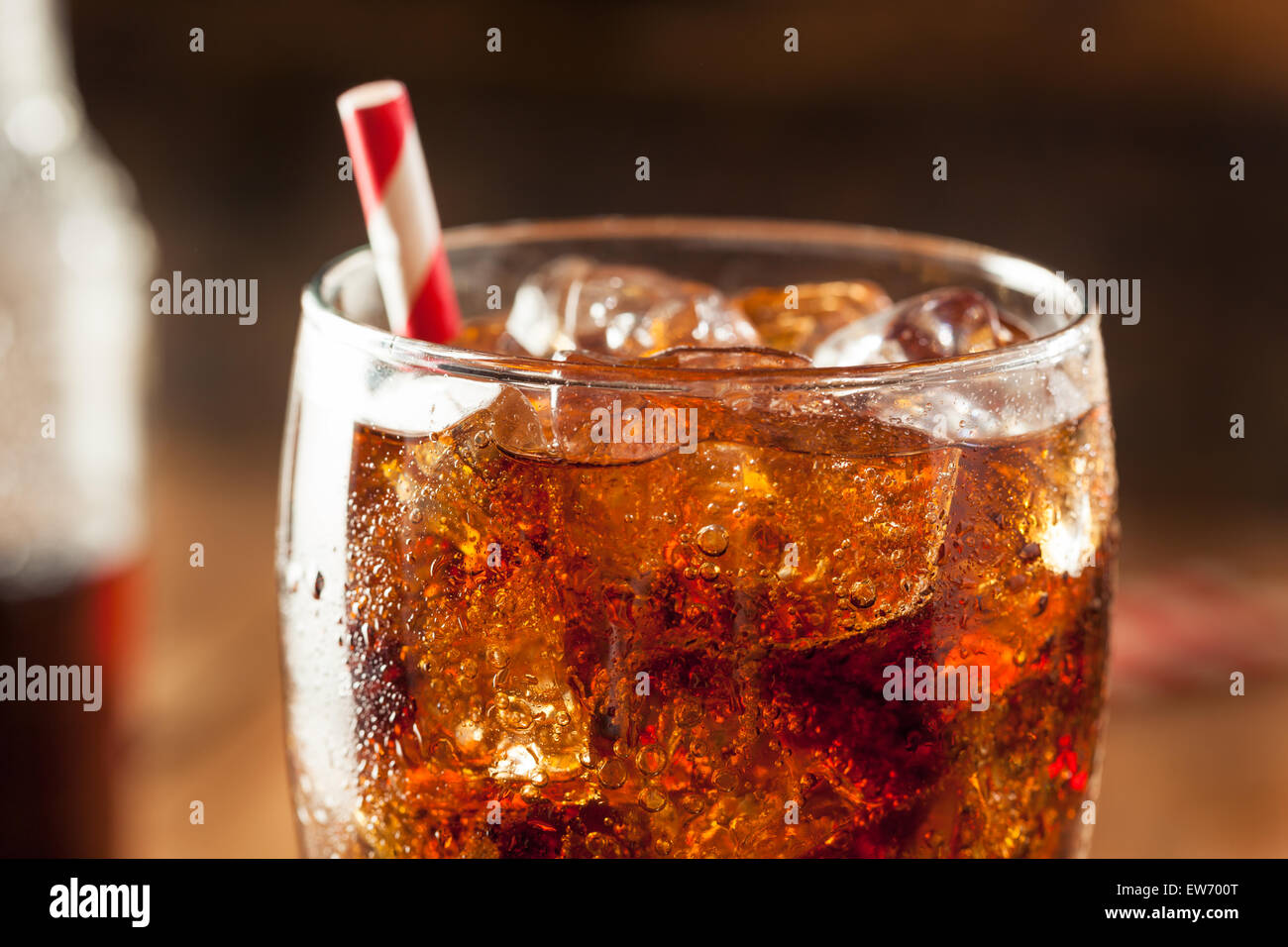 Refreshing Bubbly Soda Pop with Ice Cubes Stock Photo - Alamy