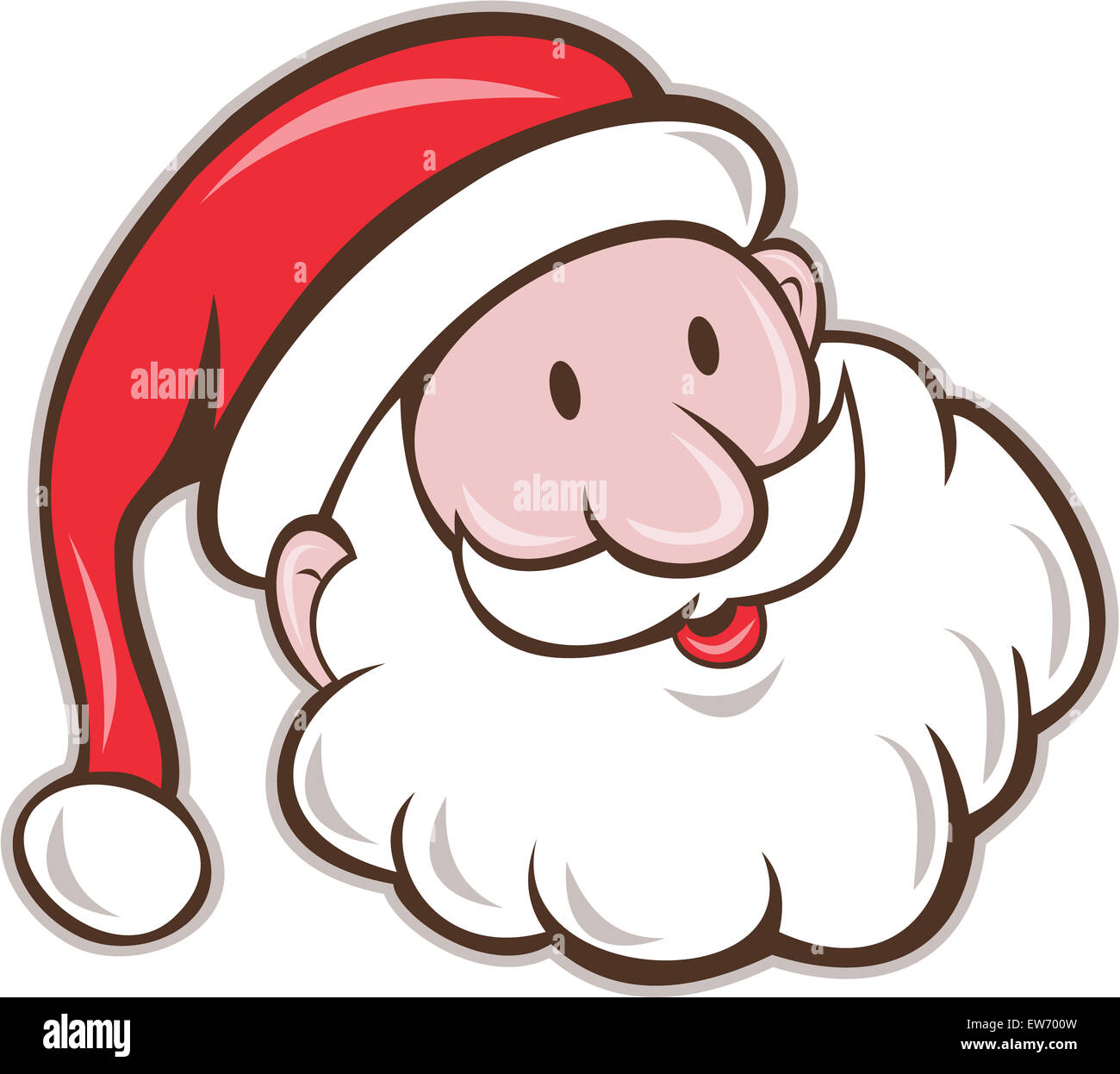 Illustration of santa claus saint nicholas father christmas head ...