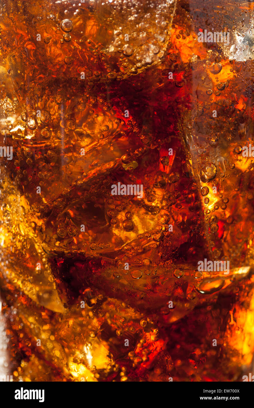 Refreshing Bubbly Soda Pop with Ice Cubes Stock Photo - Alamy