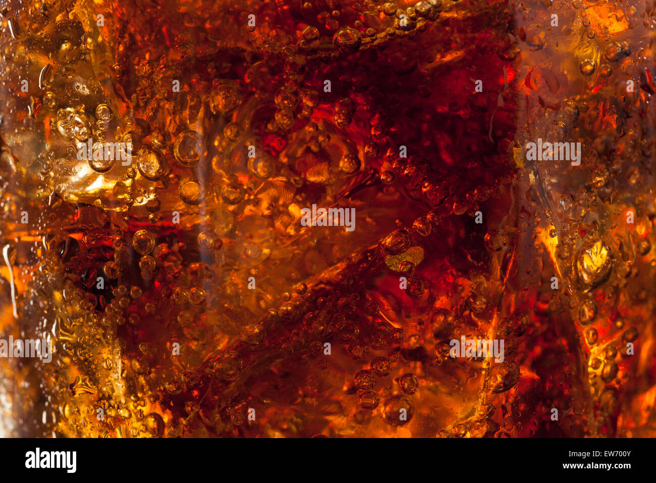 Refreshing Bubbly Soda Pop with Ice Cubes Stock Photo - Alamy