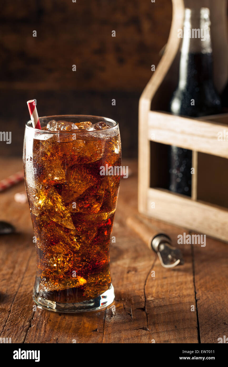 Refreshing Bubbly Soda Pop with Ice Cubes Stock Photo - Alamy